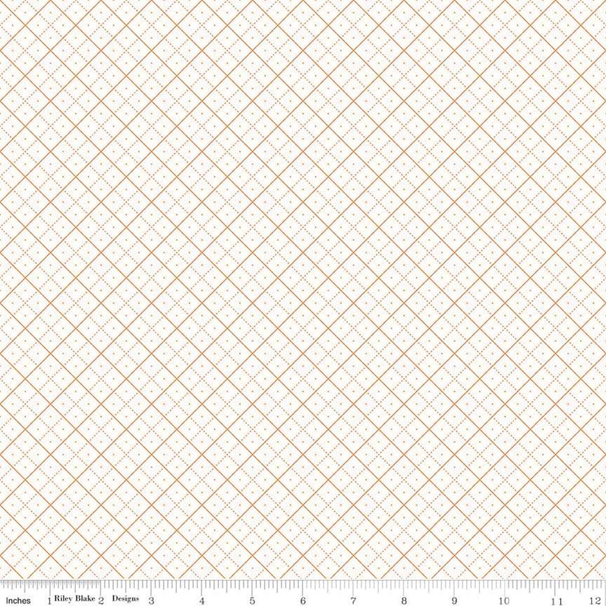 "Bee Backgrounds Grid Orange"-RBD – Stitch Obsessed